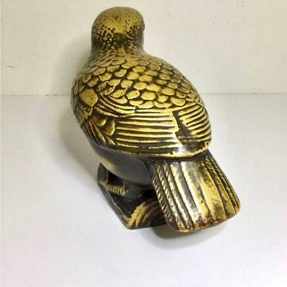 FLOCK-5 | Accents | Vintage Gorgeous Rare Flock5 Sw Brown Yellow Bird ...